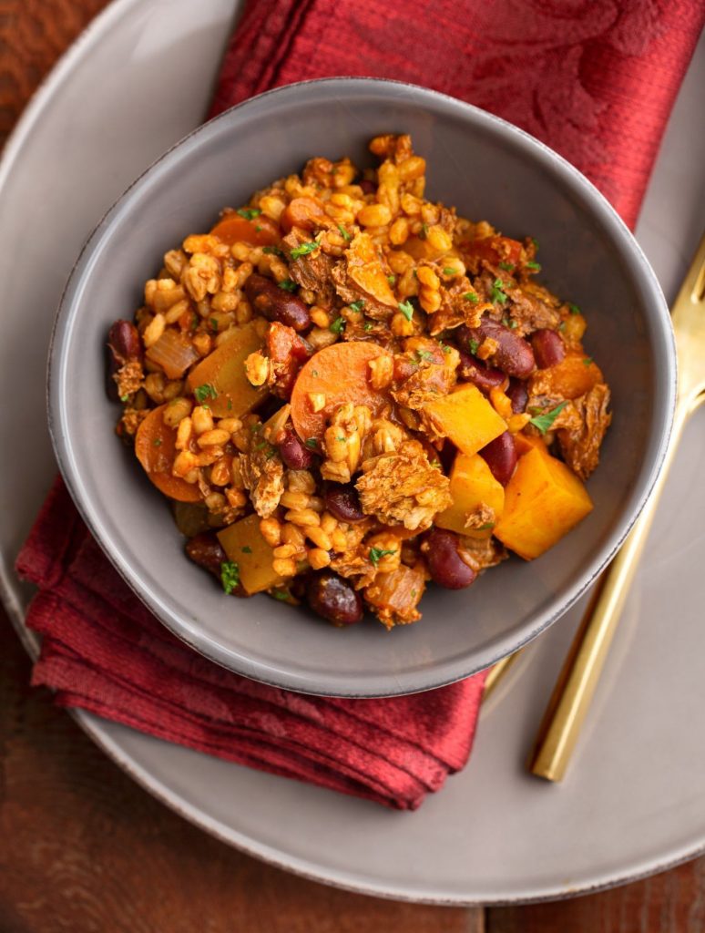 Vegan Cholent (Eastern European "Beefy" Barley Stew)