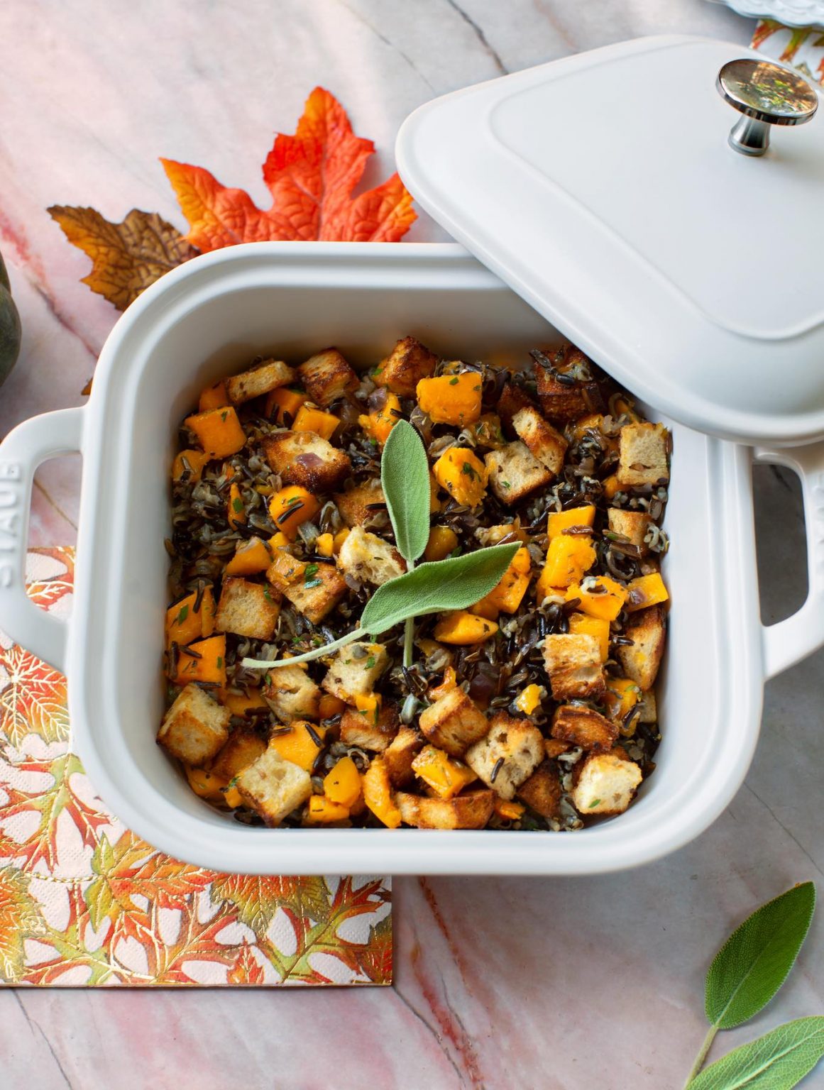 Wild Rice and Butternut Squash Stuffing - The Vegan Atlas