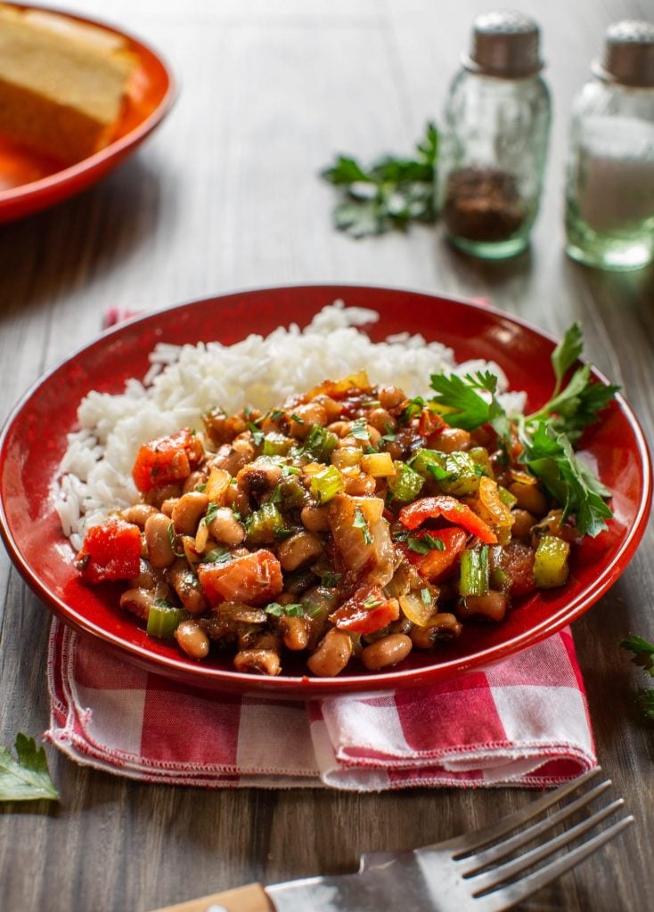 Vegan Hoppin’ John (Black-Eyed Peas and Rice) - The Vegan Atlas