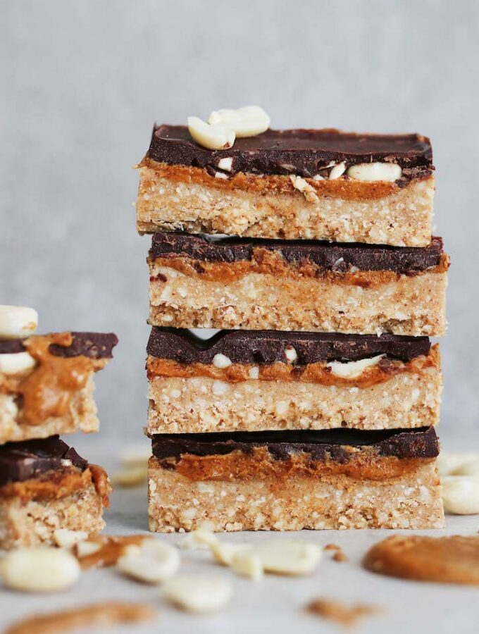 Peanut Satay Golden Tofu Triangles - The Vegan Atlas