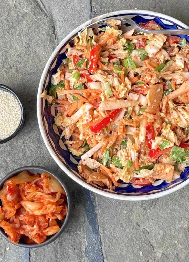 Napa Cabbage and Kimchi Coleslaw - The Vegan Atlas